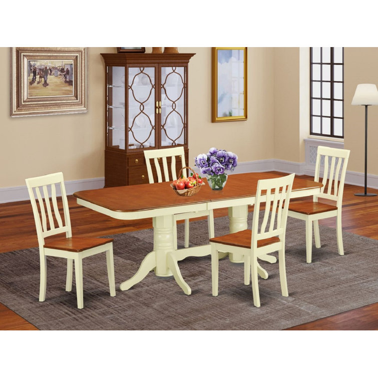Isabell acacia butterfly leaf extendable solid wood dining table laurel foundry modern farmhouse store